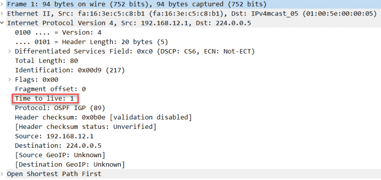 OSPF TTL Security Check