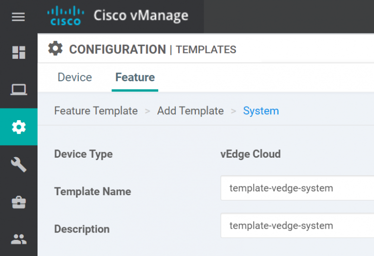 Cisco SD-WAN Device and Feature Templates