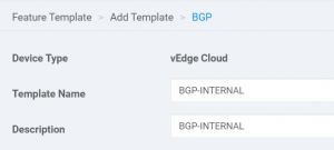 Cisco SD-WAN BGP Configuration