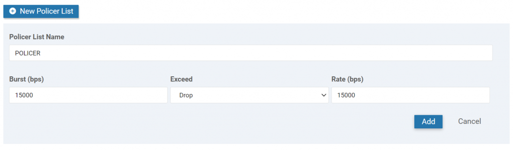 Cisco SD-WAN Localized Data Policy Policer