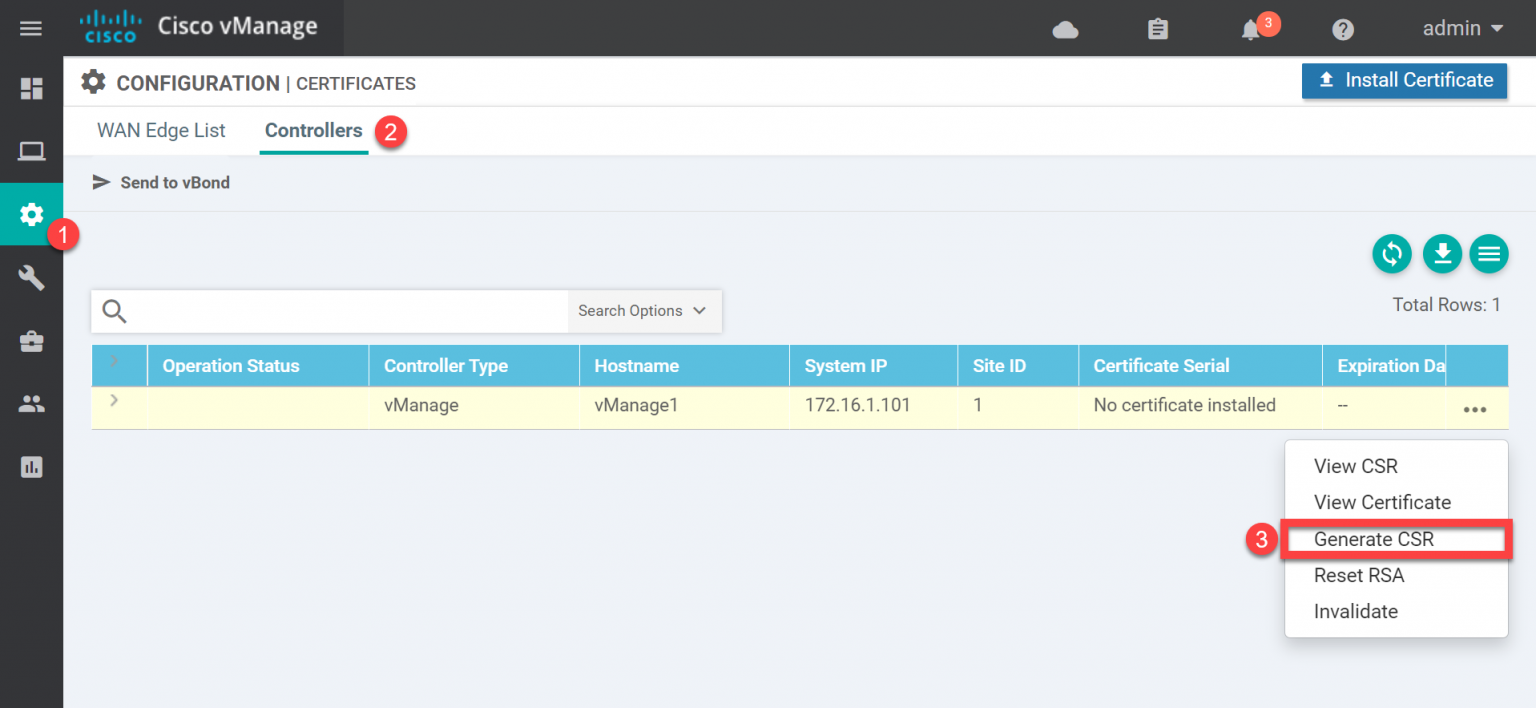 Cisco SD-WAN Controllers Installation