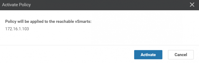 Cisco SD-WAN vSmart CLI Template