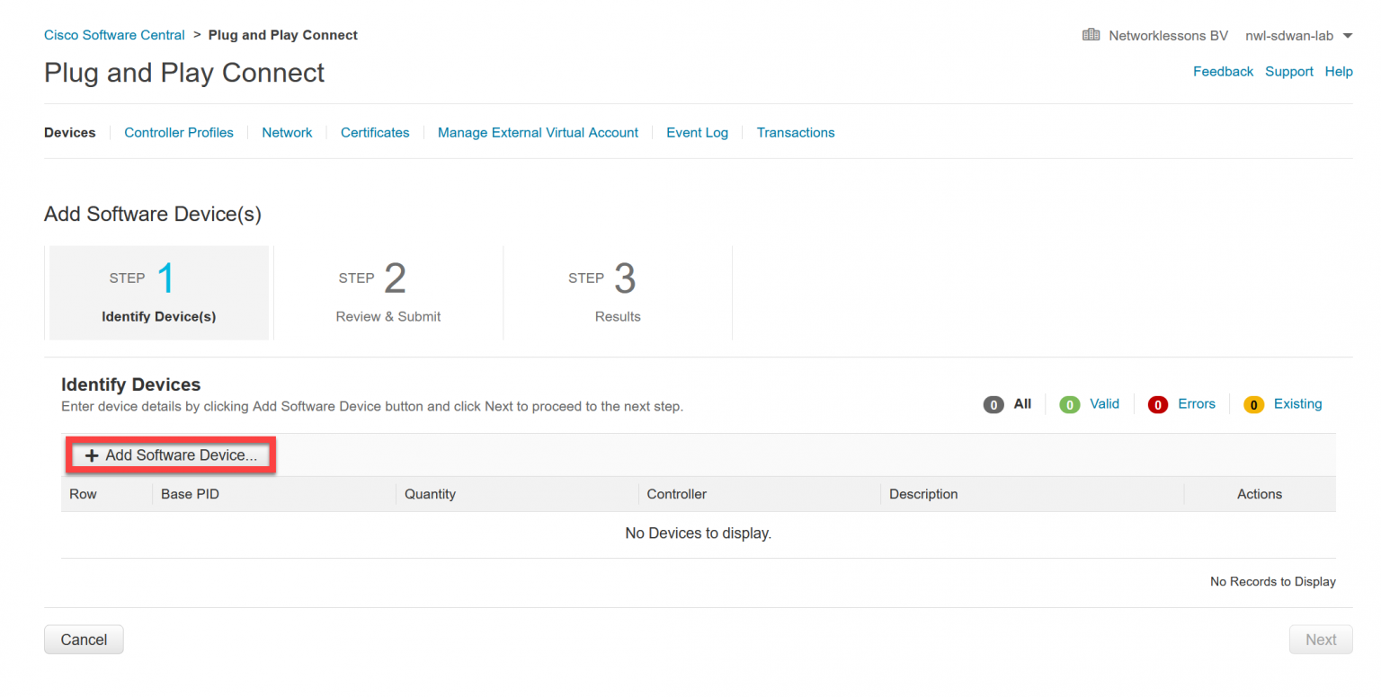 Cisco SD-WAN Plug and Play Connect Device Licenses