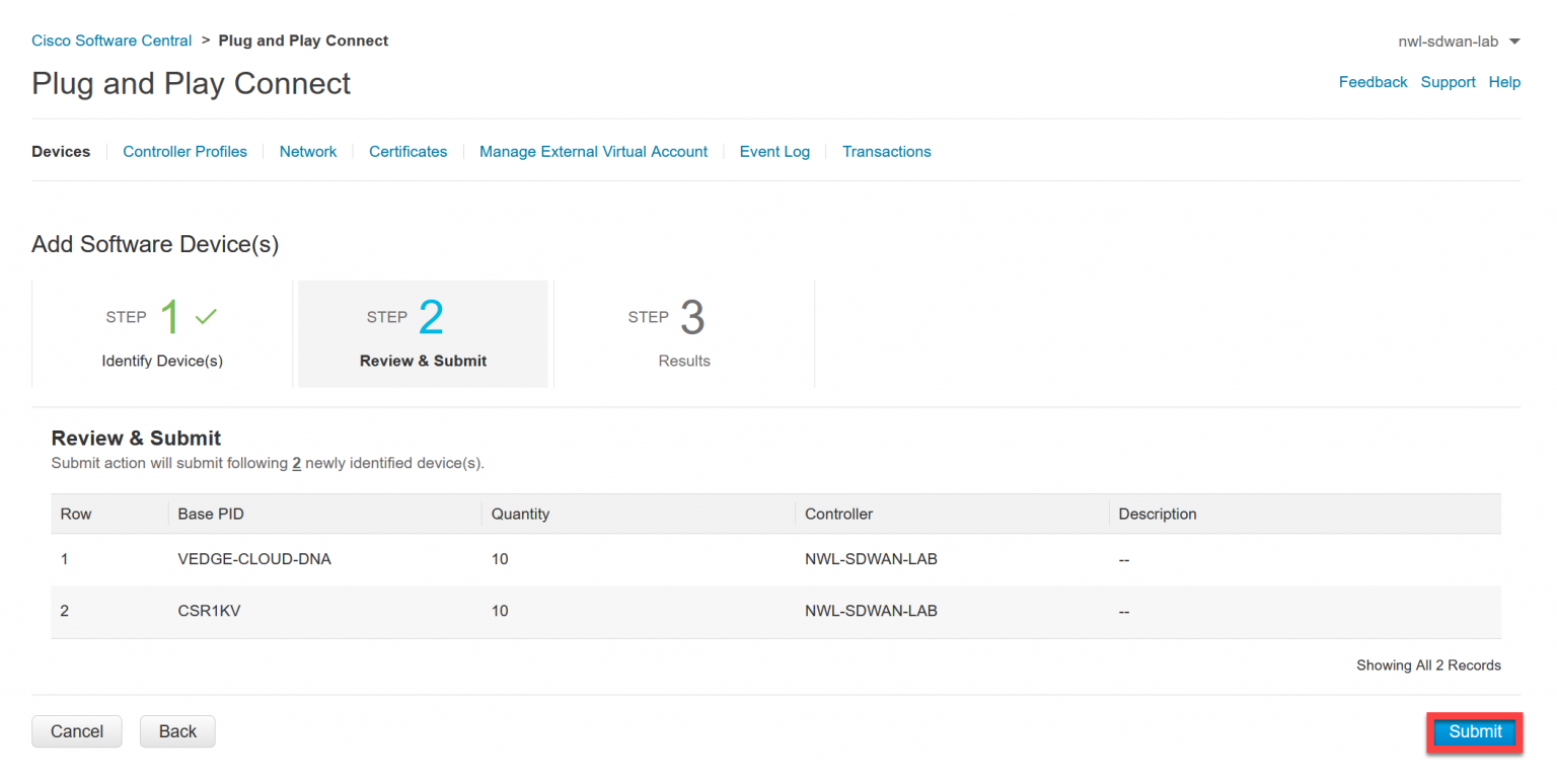 Cisco SD-WAN Plug and Play Connect Device Licenses